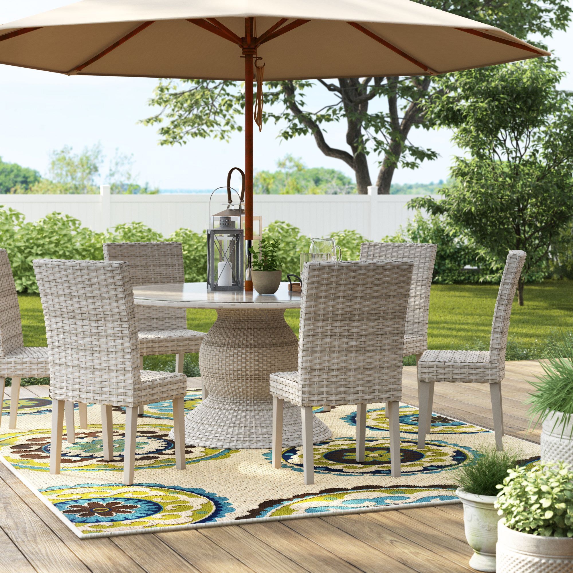 Sol 72 Outdoor Rochford 7 Piece Dining Set Reviews Wayfair